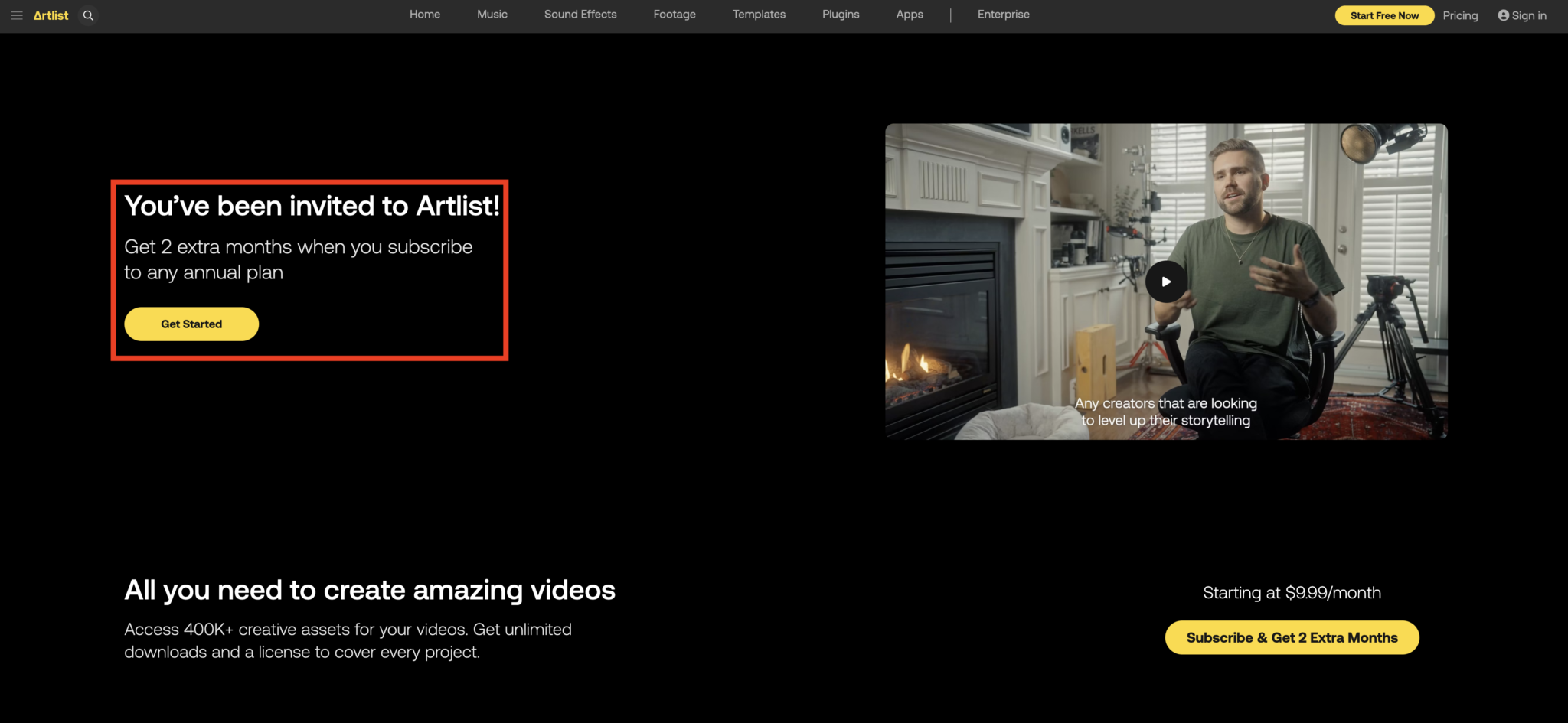 Artlist（アートリスト）を2ヶ月無料で使う方法 | 久保直之